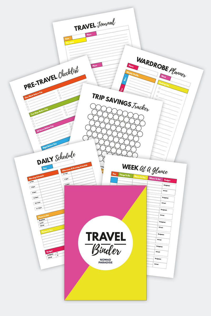 Travel Binder {30+ pages} – Nomad Paradise